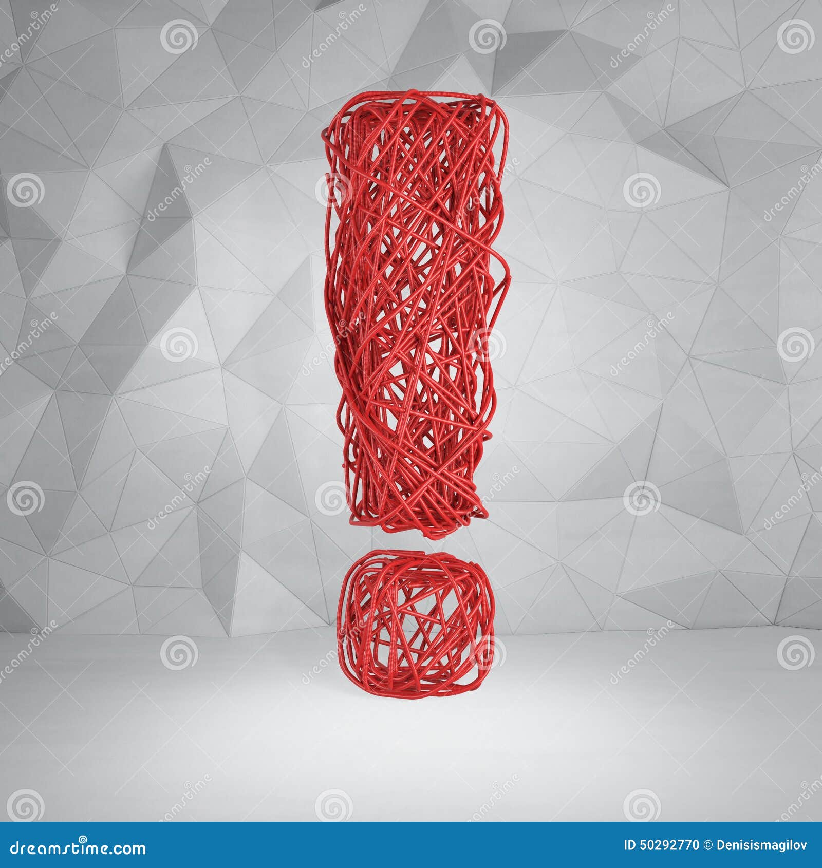 Red exclamation mark stock illustration. Illustration of present - 50292770