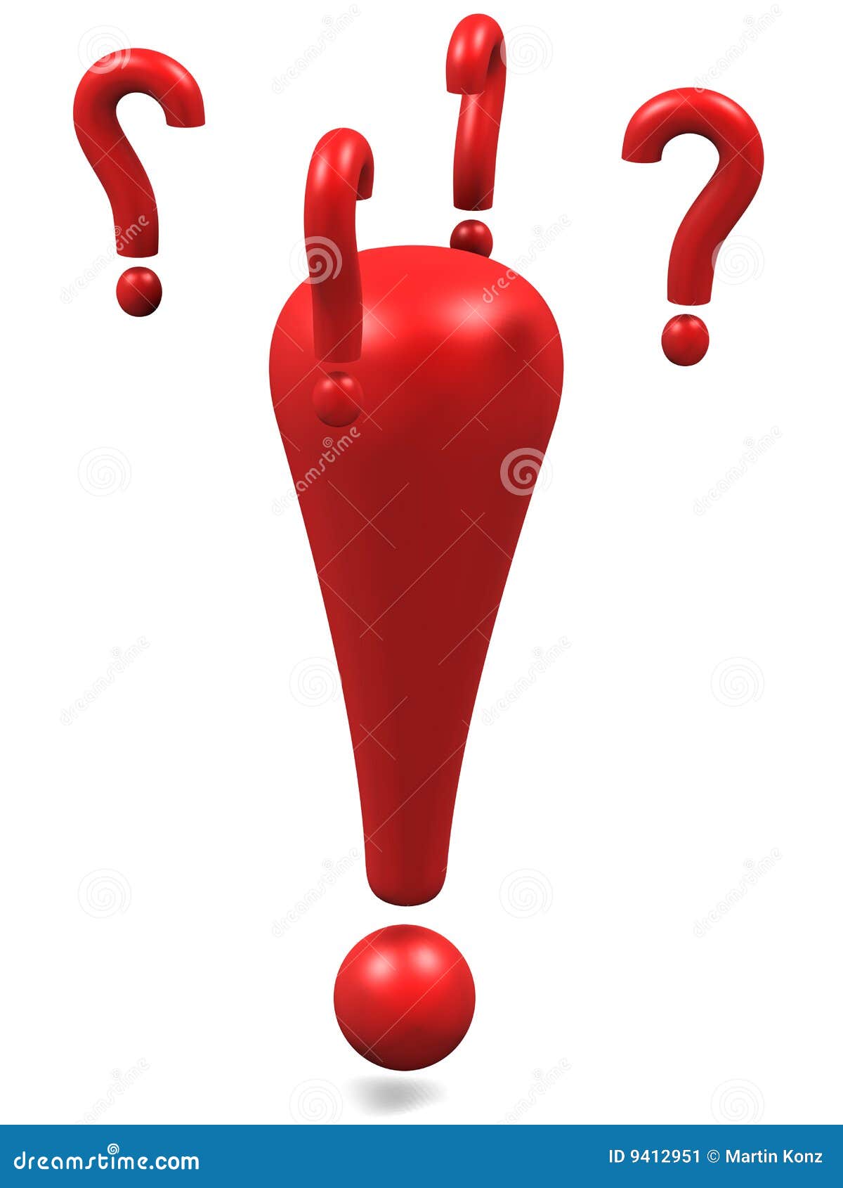 Red Exclamation Mark Wondering Stock Illustration - Illustration of ...