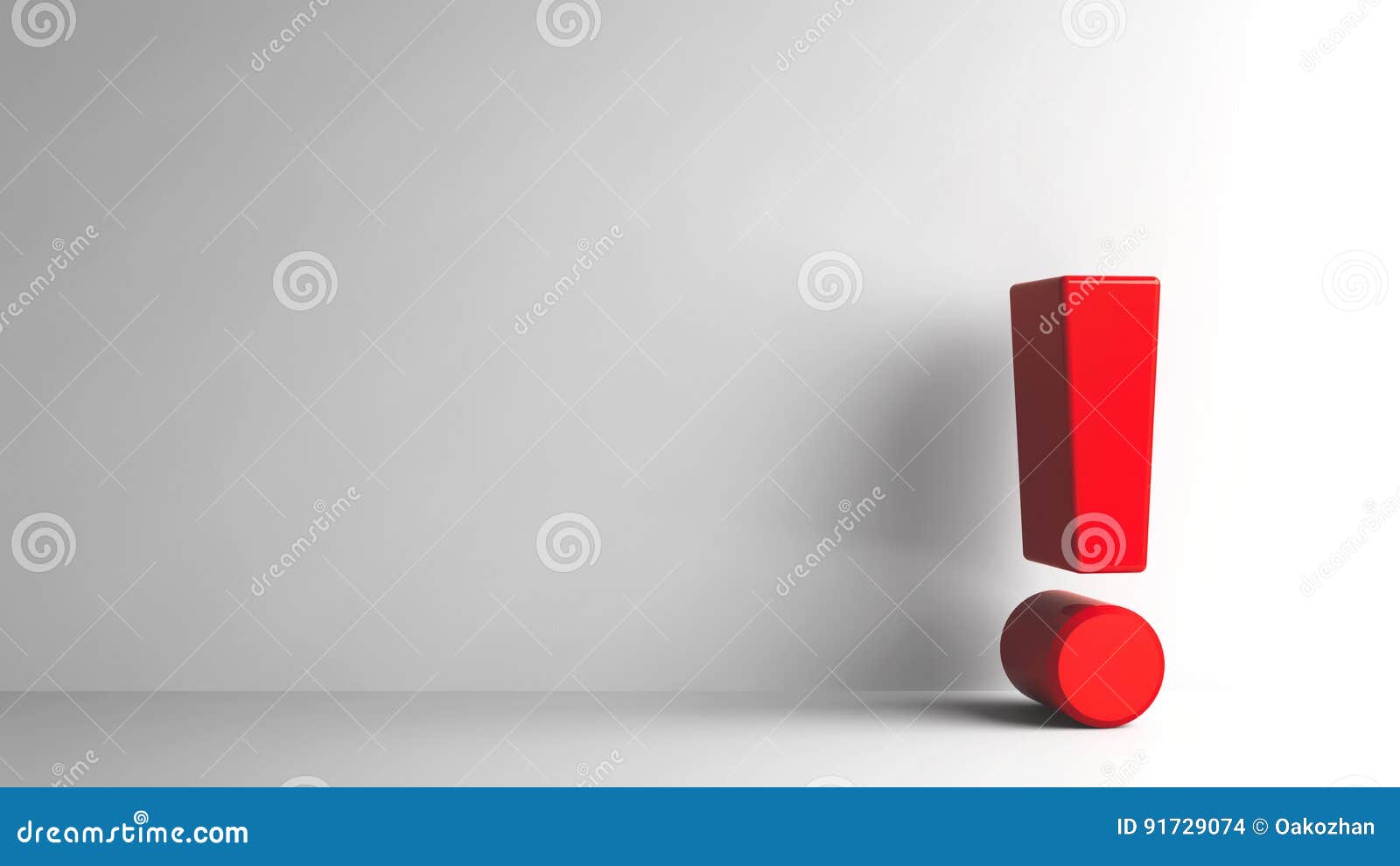 Red Exclamation point stock illustration. Illustration of gray - 91729074