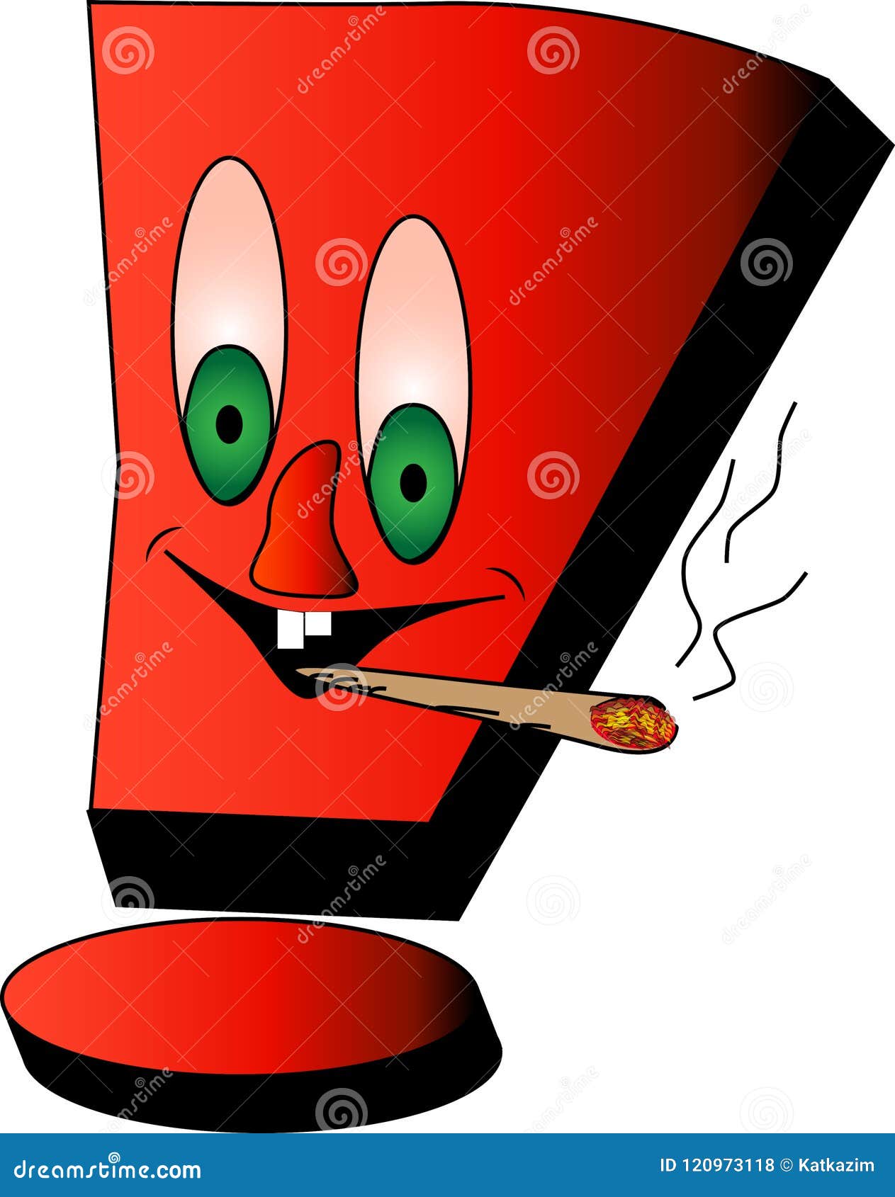 Exclamation Point with Smile Stock Illustration - Illustration of ...