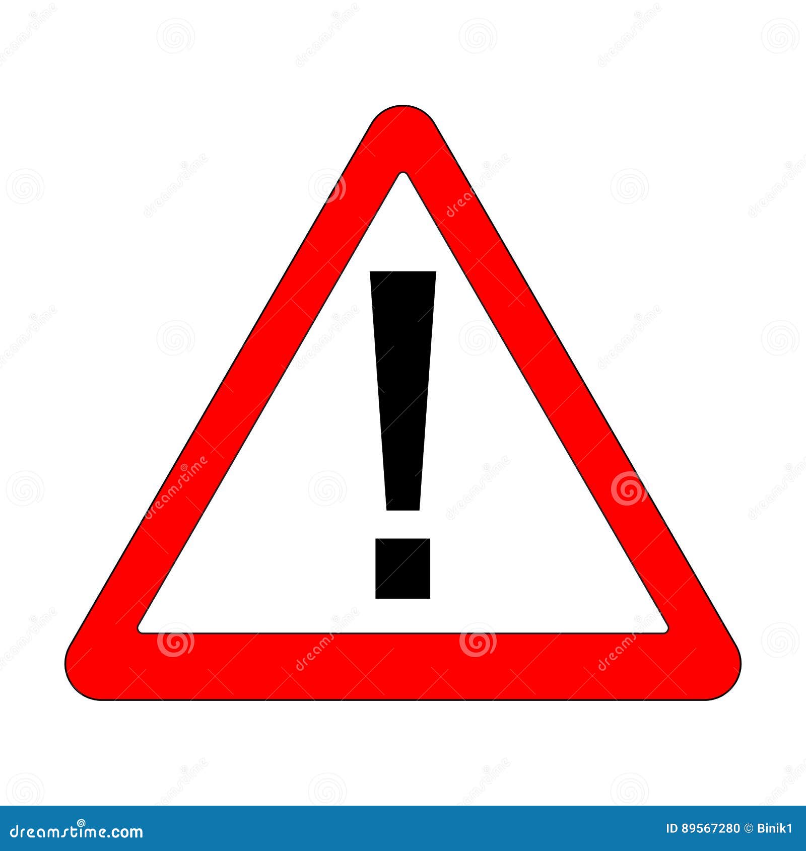 Red Exclamation Sign - Danger Triangle Road Sign Stock Vector ...