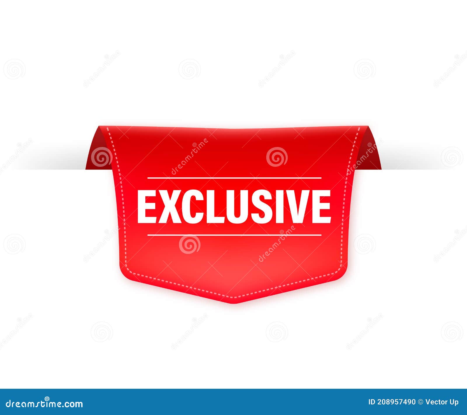 Red Exclusive for Web Advertising Design. Flat Style Vector. Vector ...