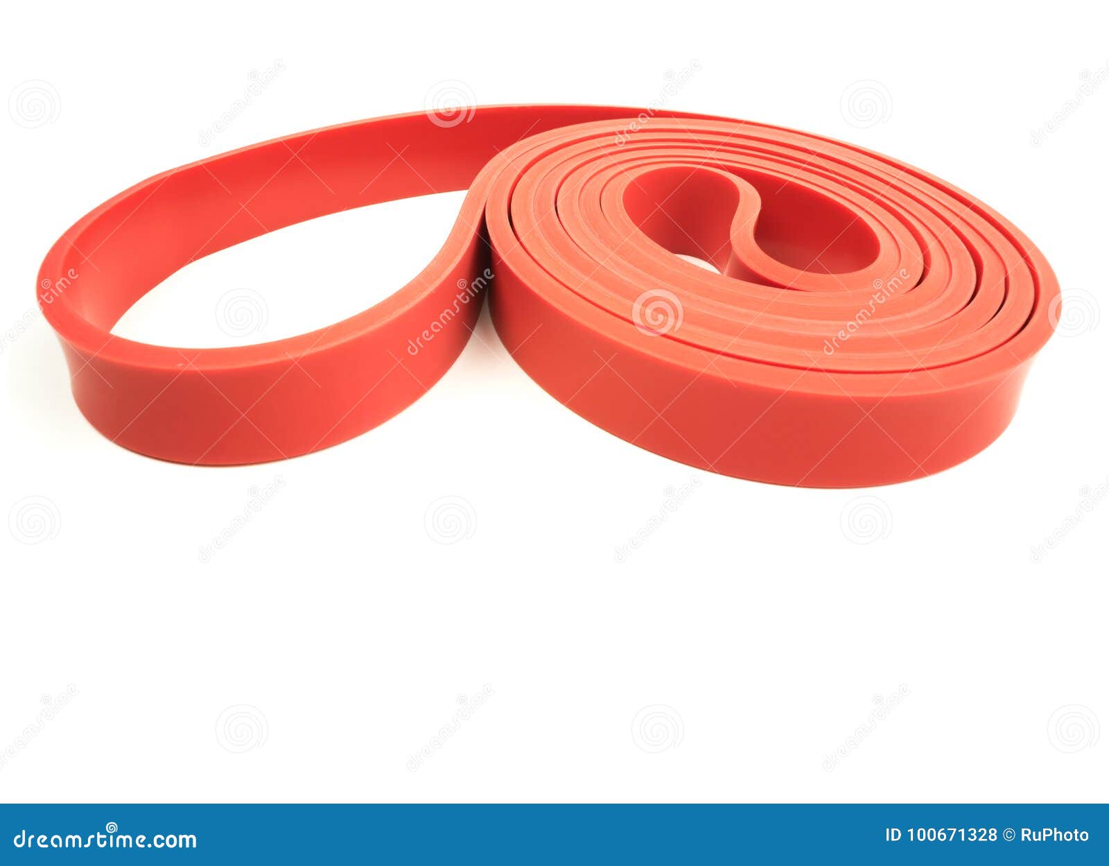 Red Exercise Resistance Band Stock Photo - Image of reps, loss: 100671328