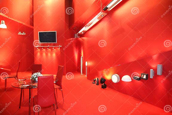 Red exhibit stock photo. Image of design, fair, showroom - 2240238