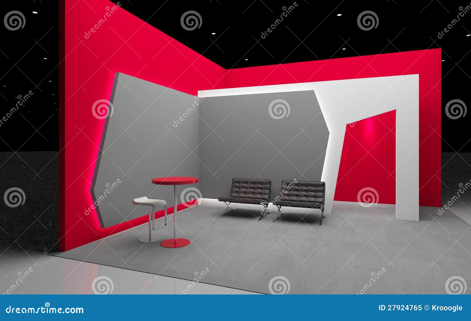 Red exhibition stand stock illustration. Illustration of advertising ...