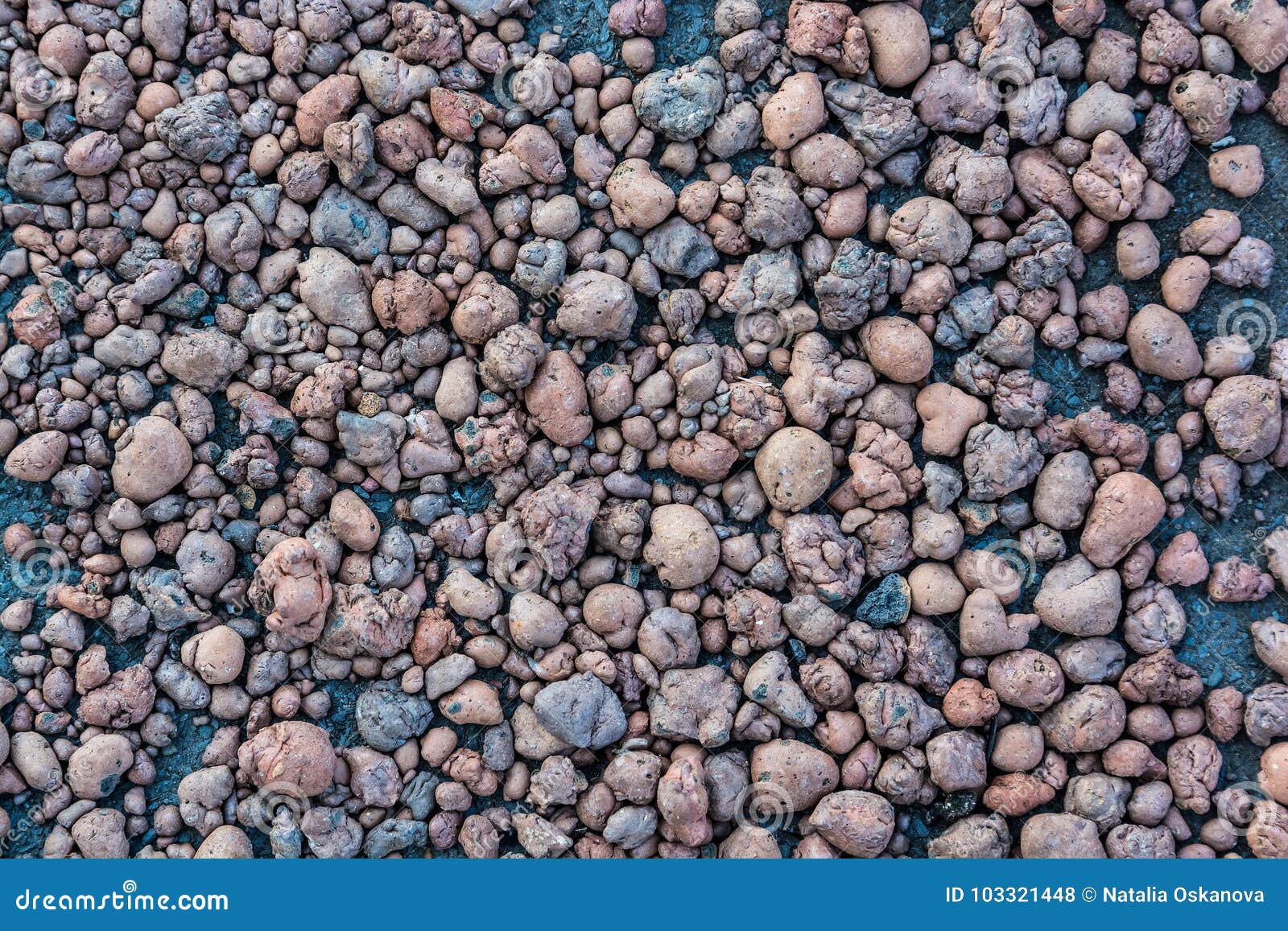 Close Up Expanded Clay Aggregate on Ground Stock Photo - Image of ...