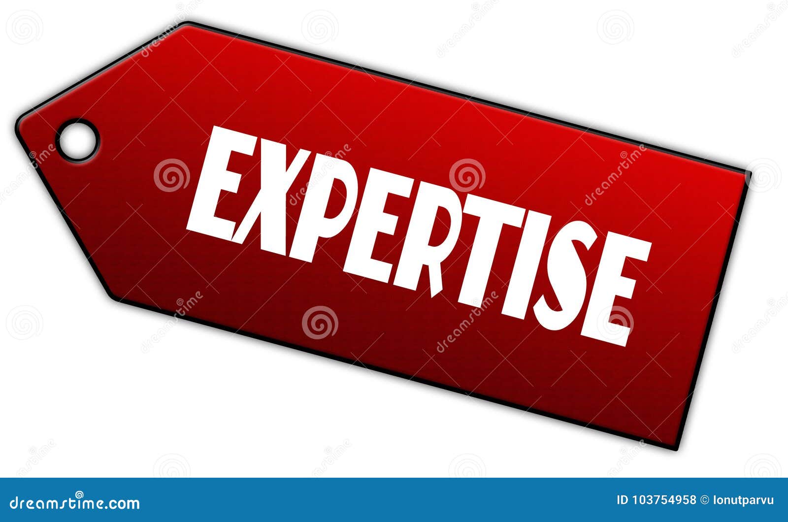 Red EXPERTISE label. stock illustration. Illustration of phrase - 103754958