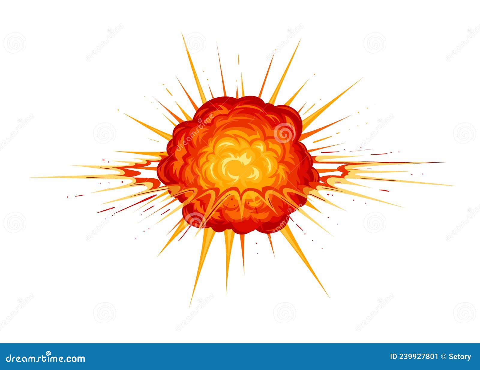 Red Explosion, Cloud of Fire Stock Vector - Illustration of dynamite ...