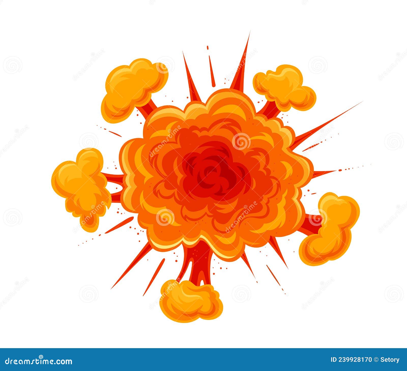 Red Explosion, Cloud of Fire Stock Vector - Illustration of graphic ...