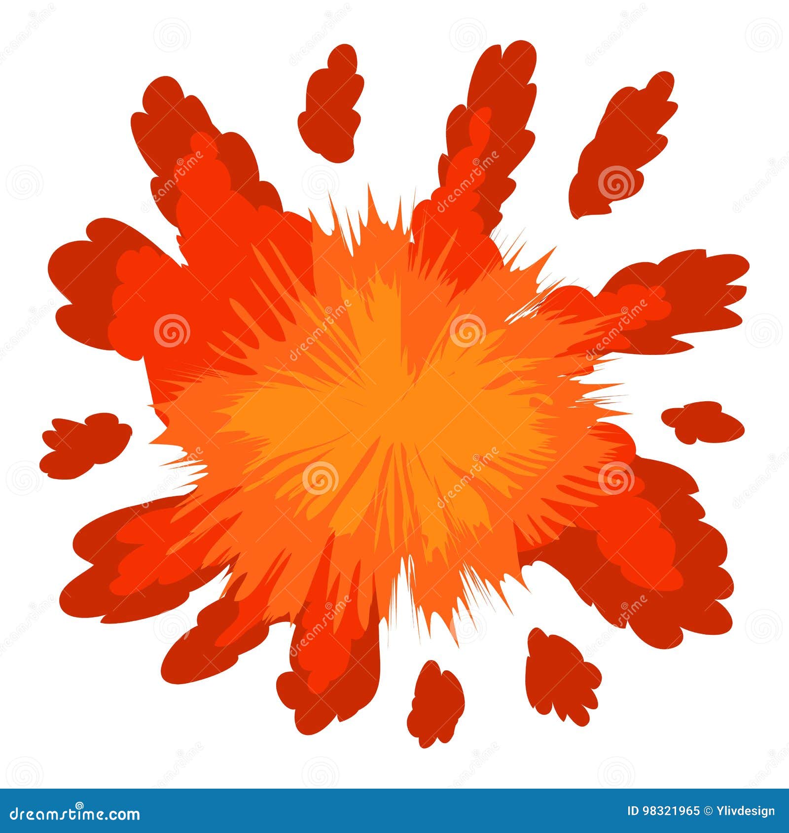 Red Explosion Icon, Cartoon Style Stock Vector - Illustration of boom ...