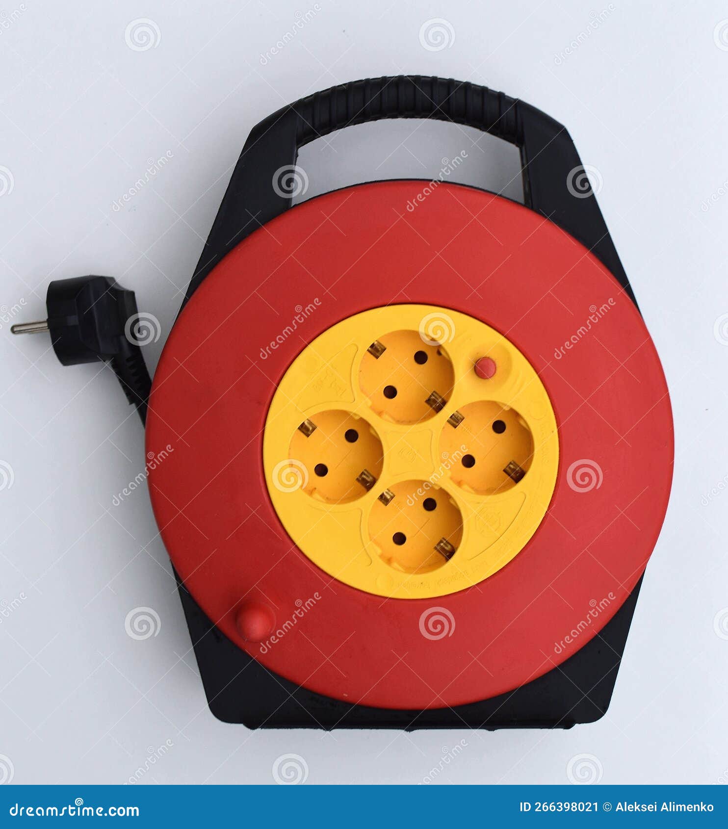 Red Extender Electric Cable Isolated on White Background Stock Image ...