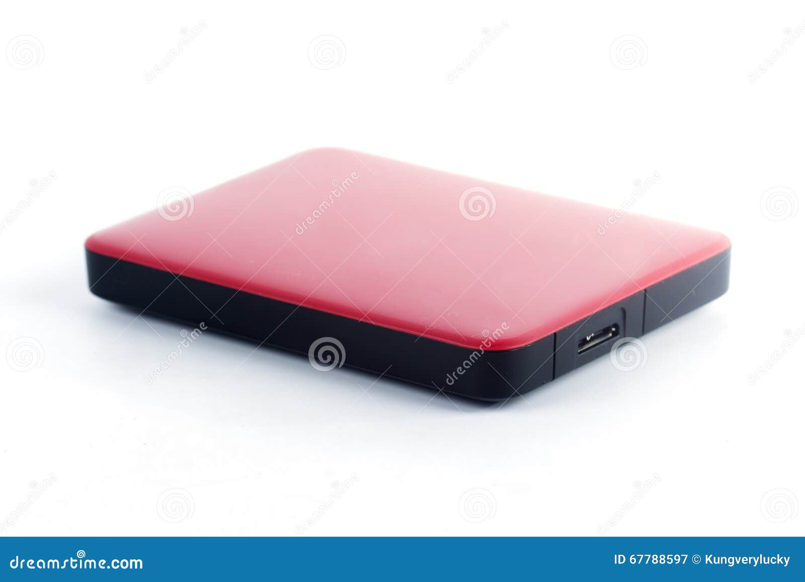 Red External Hard Drive stock image. Image of computer - 67788597