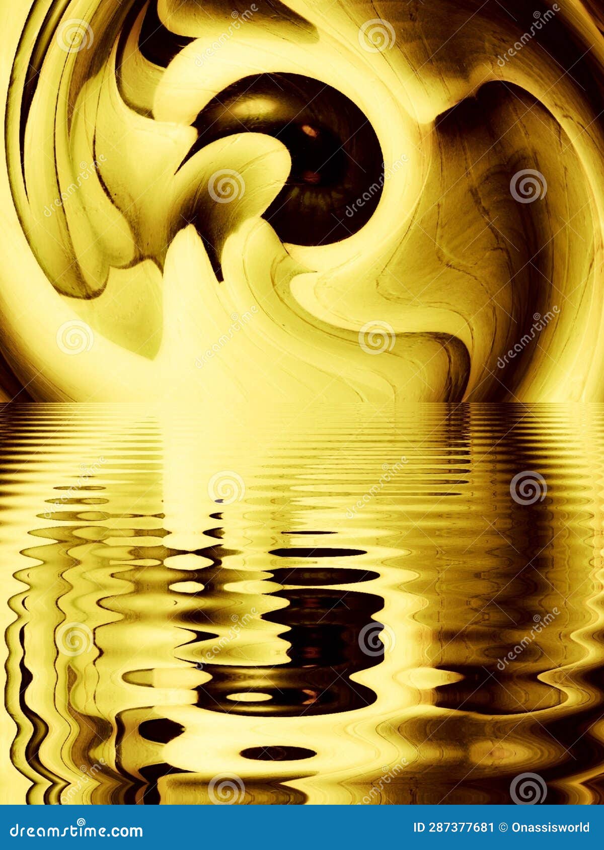 Gold Eye Abstract Background Shapes and Blurs Stock Illustration ...