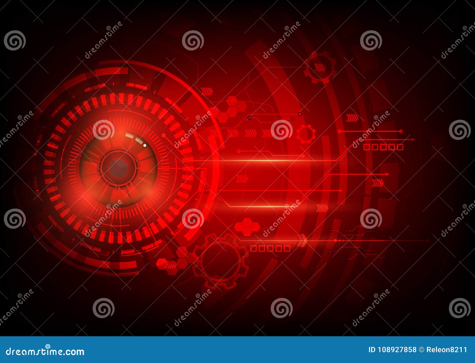 Red eye abstract stock illustration. Illustration of science - 108927858