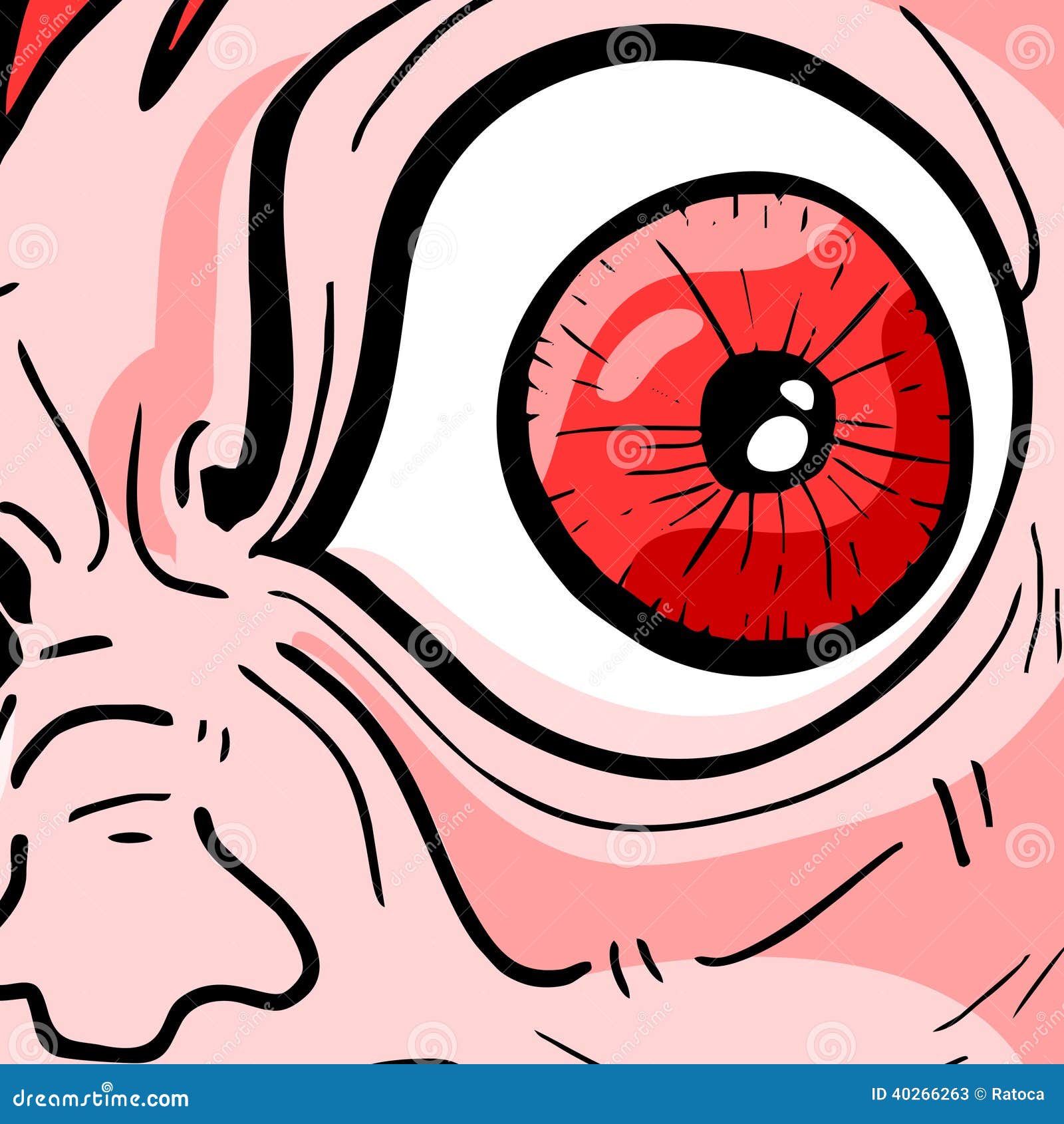 Red eye stock vector. Illustration of innovation, style - 40266263