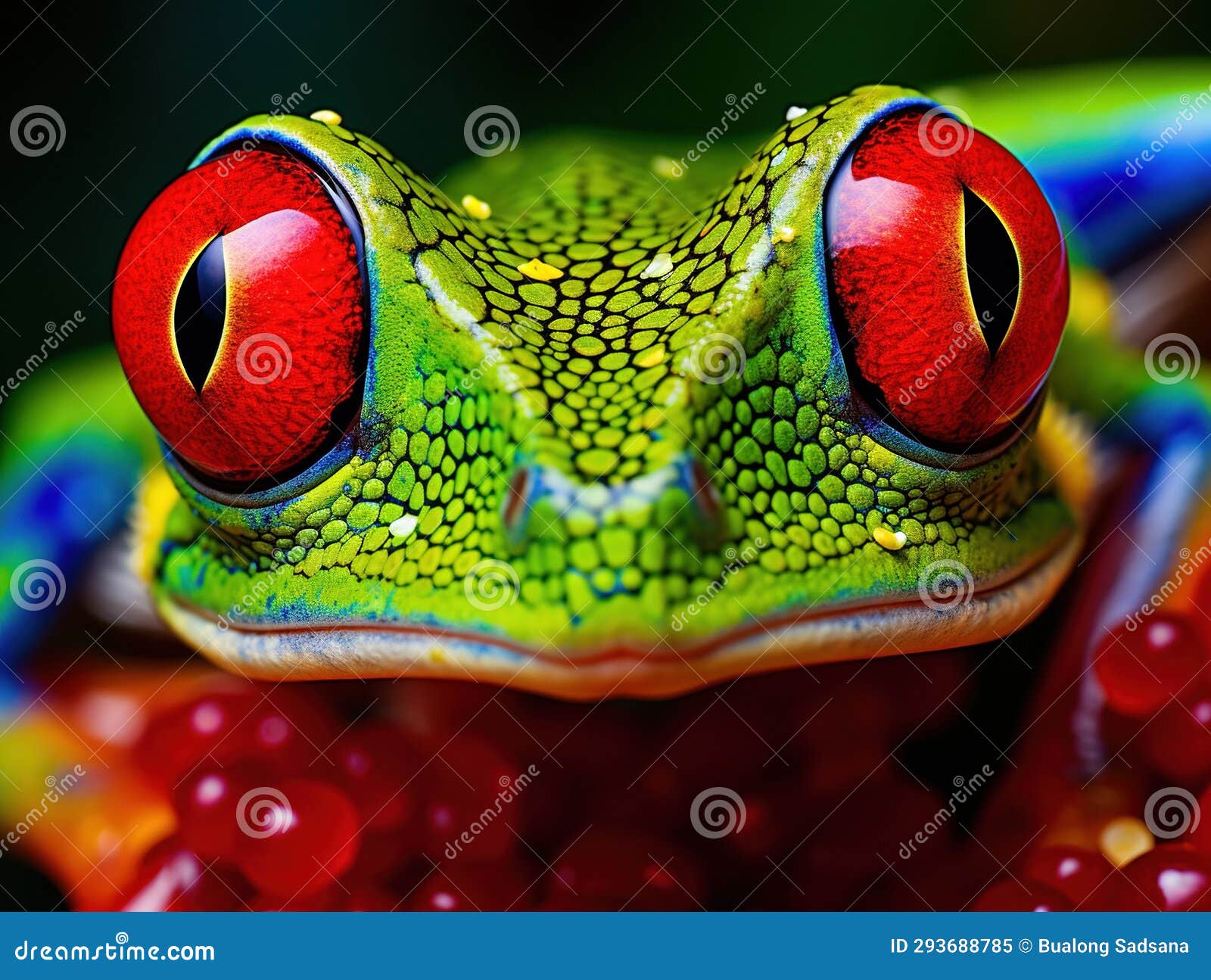 Red eye frog stock illustration. Illustration of nature - 293688785