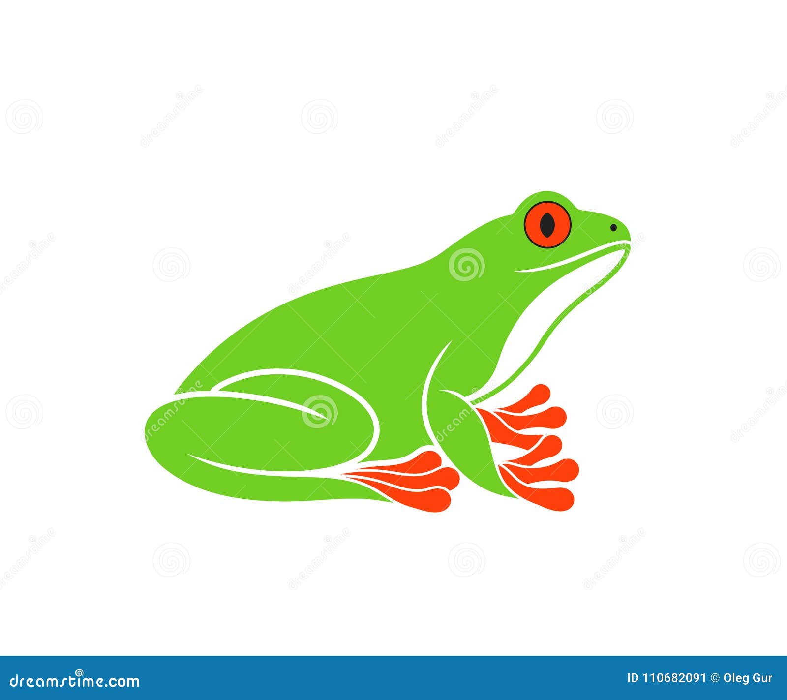 Red eye frog. Tree frog stock vector. Illustration of abstract - 110682091