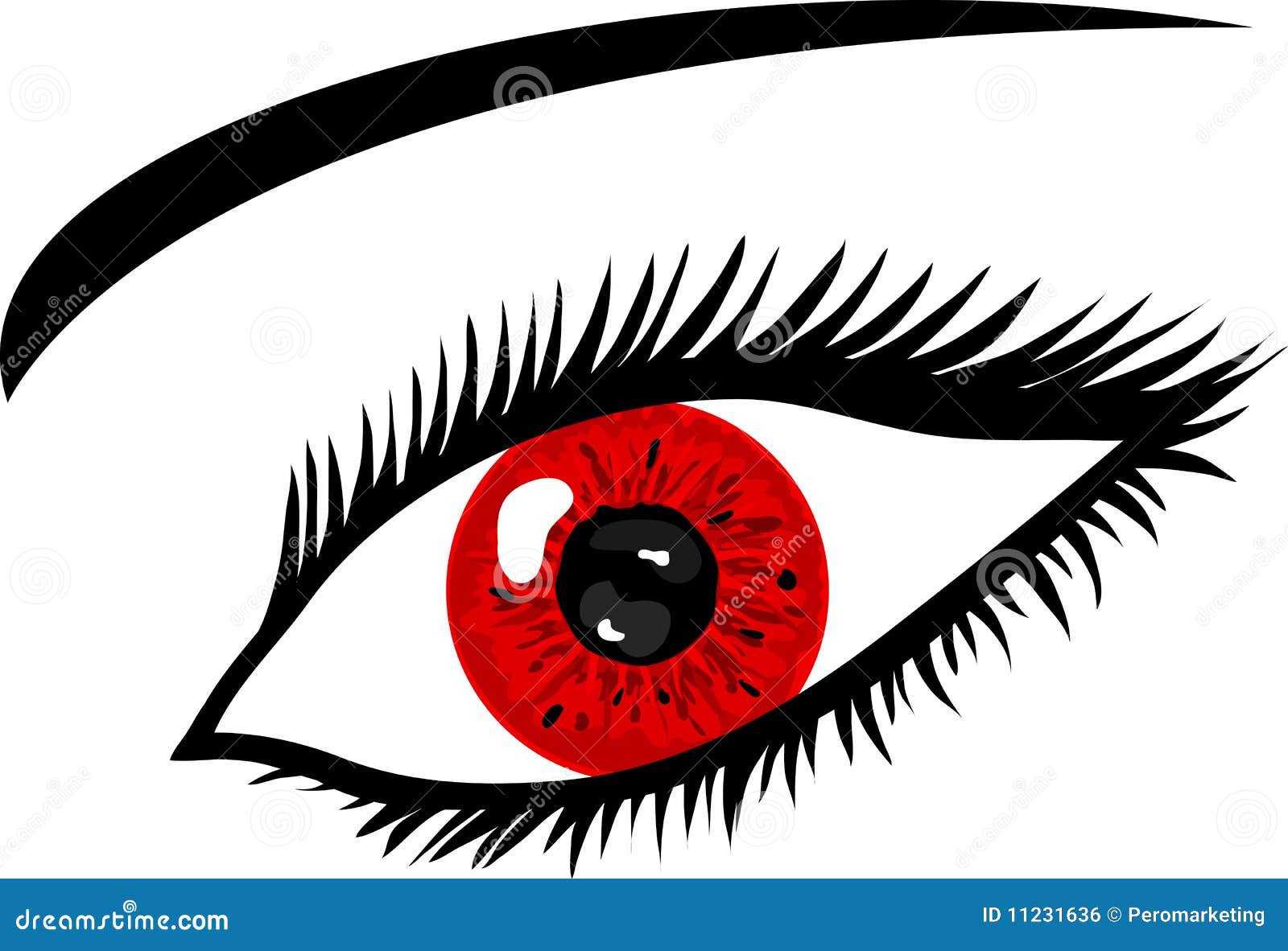 Red Eye With Lashes Royalty Free Stock Image - Image: 11231636