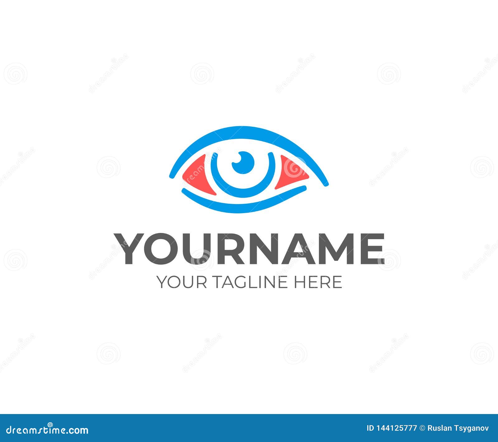Red Eye Logo Design. Conjunctivitis Vector Design Stock Vector ...