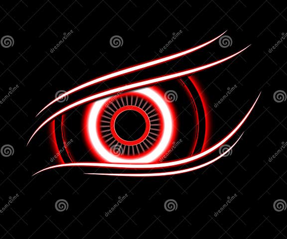 Red Eye Technology Abstract Background Stock Vector - Illustration of ...