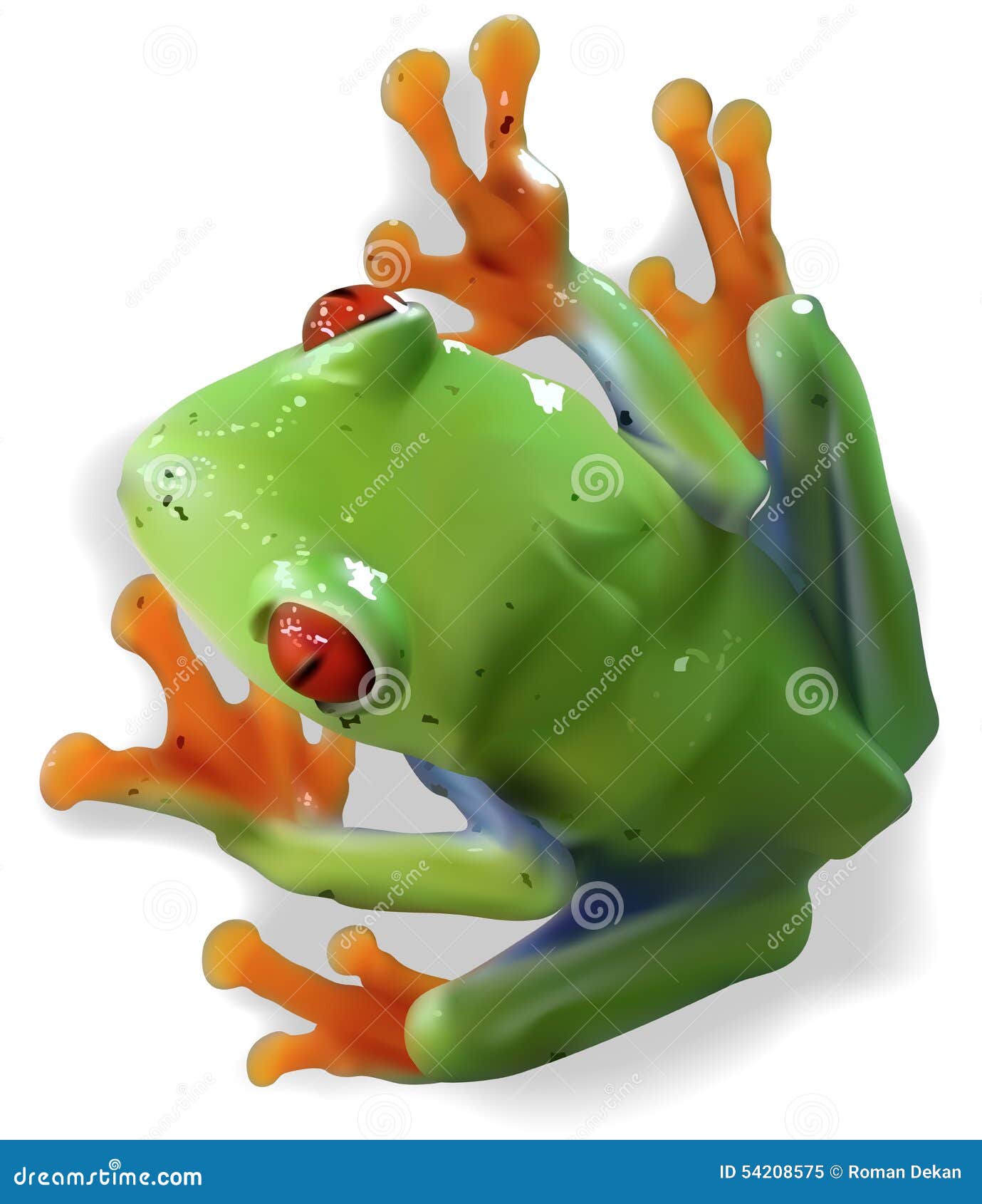 Red Eyed Tree Frog. Logo Vector Illustration | CartoonDealer.com #141929158