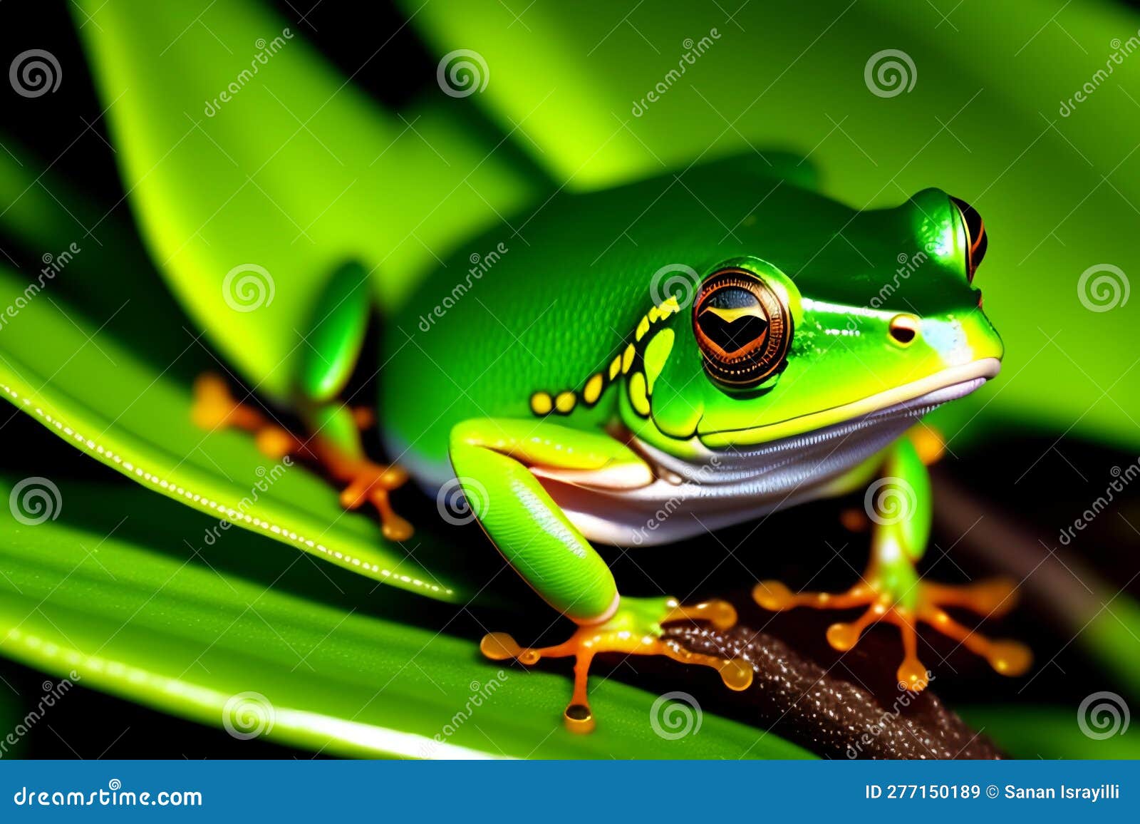 Red-eyed Tree Frog. Agalychnis Callidryas Stock Illustration ...
