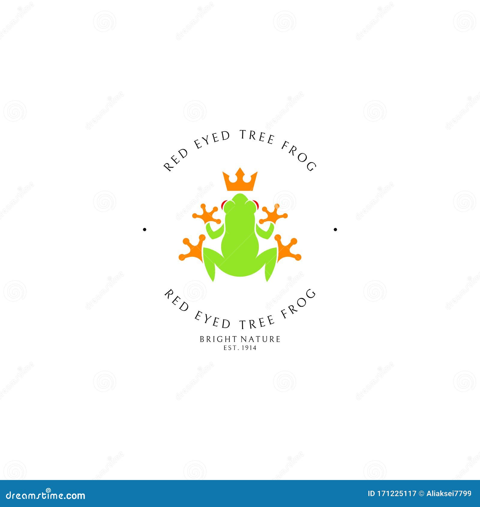Red eyed tree frog. Logo stock vector. Illustration of logo - 171225117