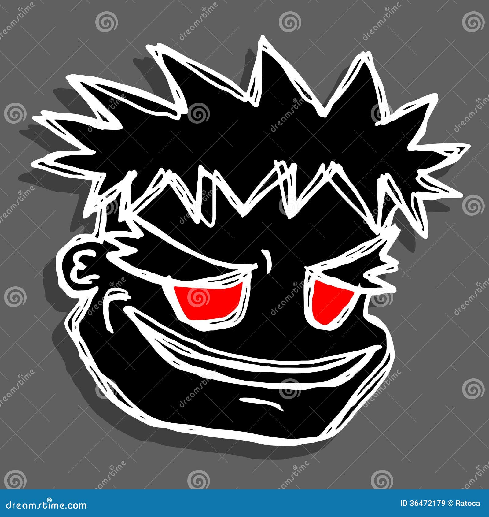 Red eyes mask stock vector. Illustration of smile, darkness - 36472179