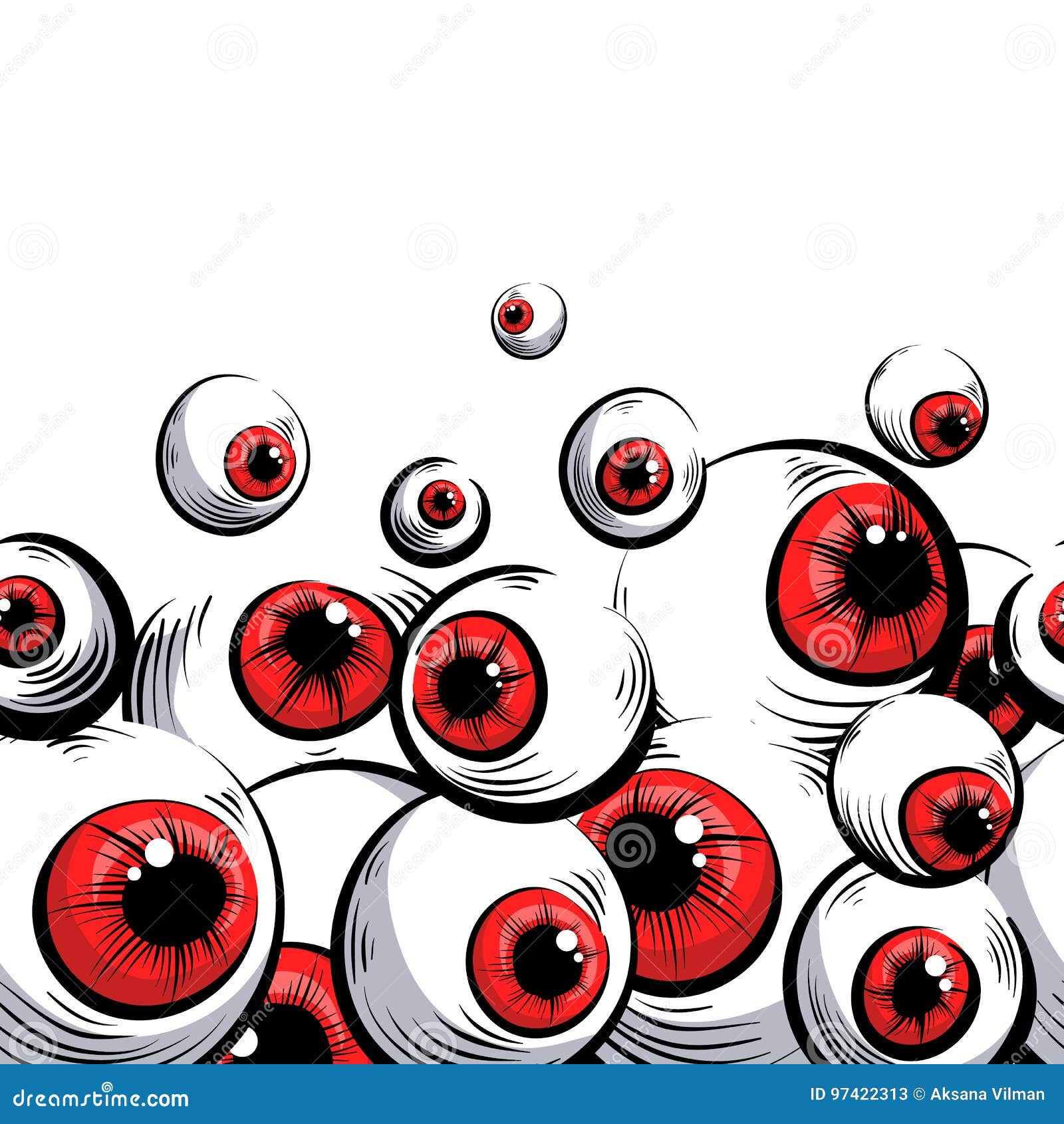 Red eyes. stock vector. Illustration of mysterious, creepy - 97422313