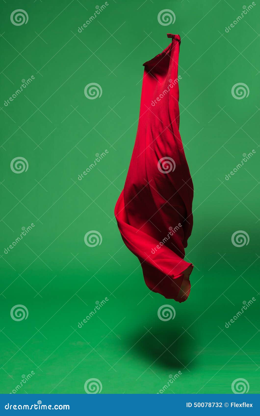 Red fabric in the air stock photo. Image of abstract - 50078732