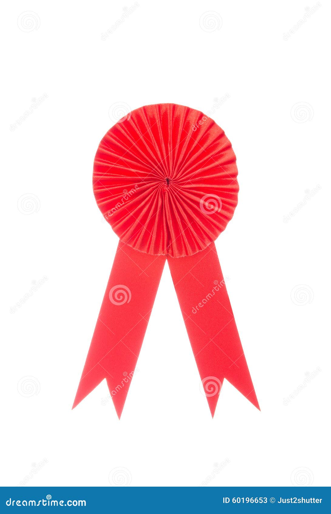 Red Fabric Award Ribbon Isolated on White Stock Image - Image of award ...