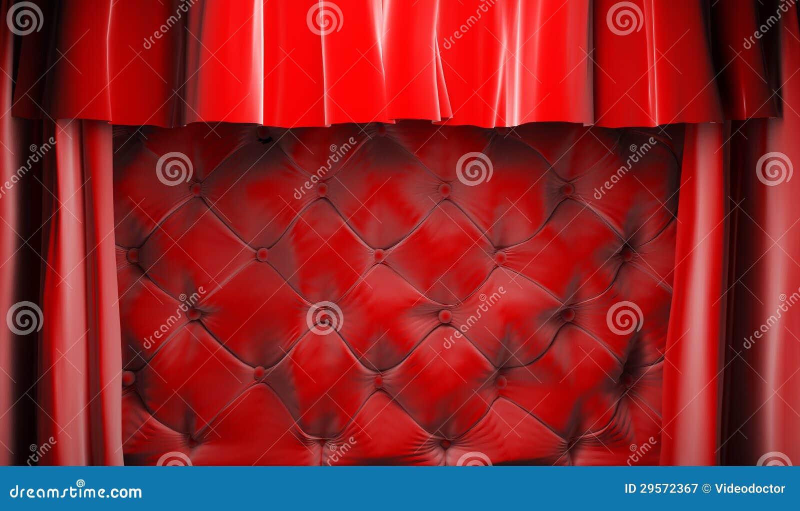 Red fabric curtain stock illustration. Illustration of luxury - 29572367