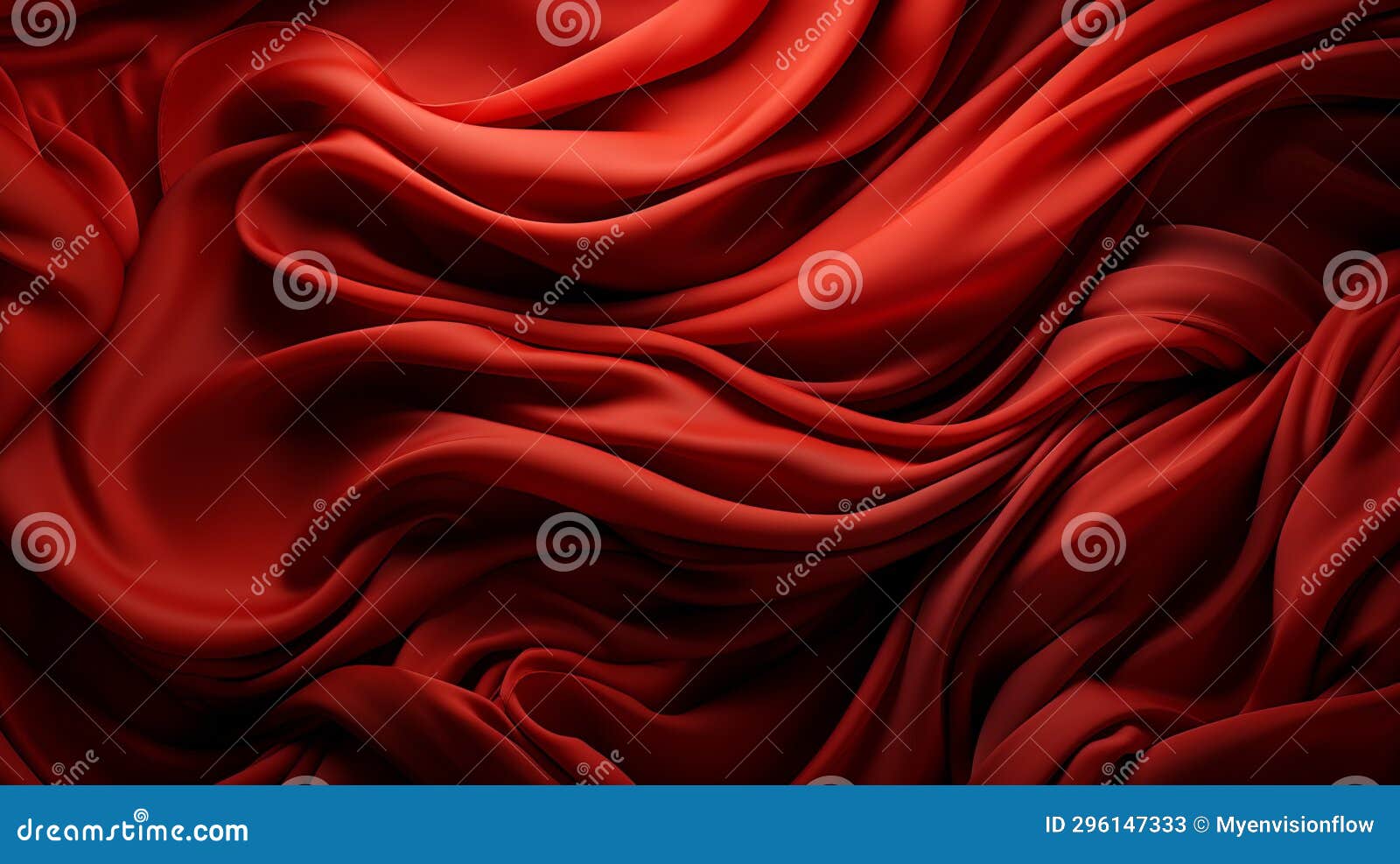 A Red Fabric Draped Over a Red Surface Stock Illustration ...
