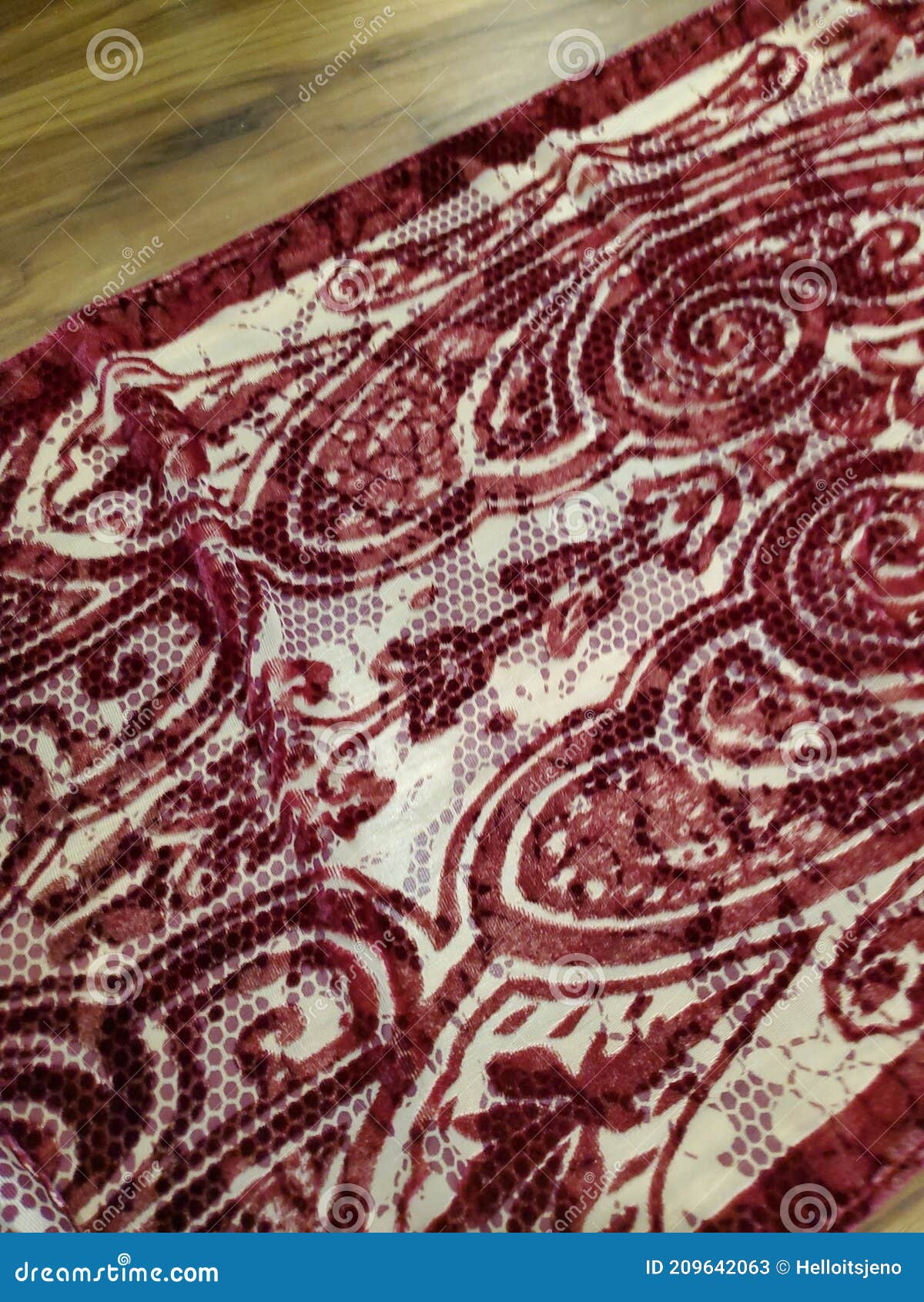 Red fabric old cloth stock image. Image of flower, floor - 209642063