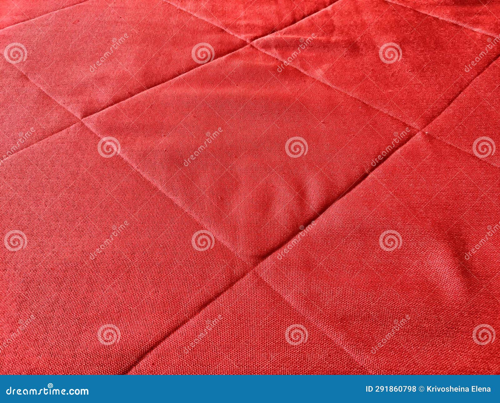 Red Fabric from a Plaid or Blanket and Embroidered Cages. Background ...