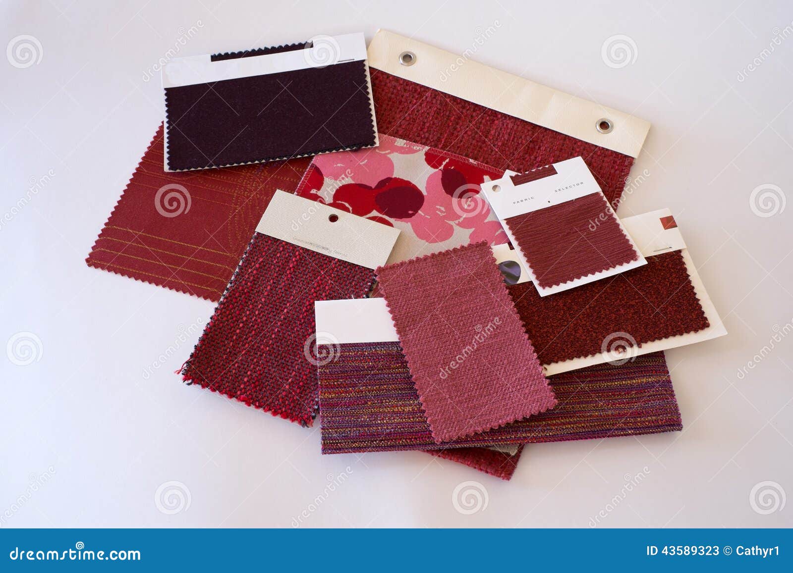 Red Fabric Samples stock image. Image of patterns, fabric - 43589323