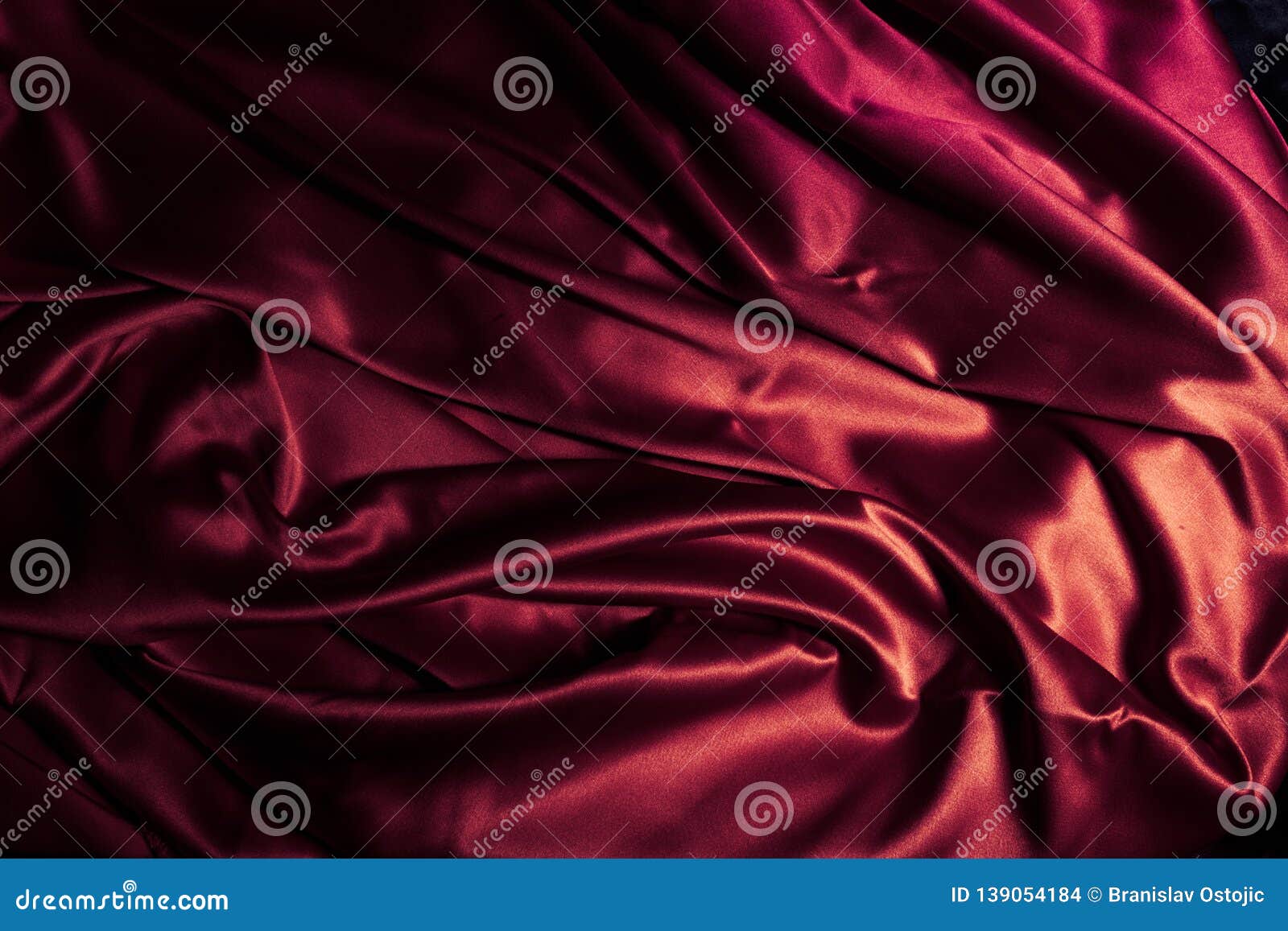 Red Fabric Satin Pattern Abstract Background Studio Shot Stock Photo ...