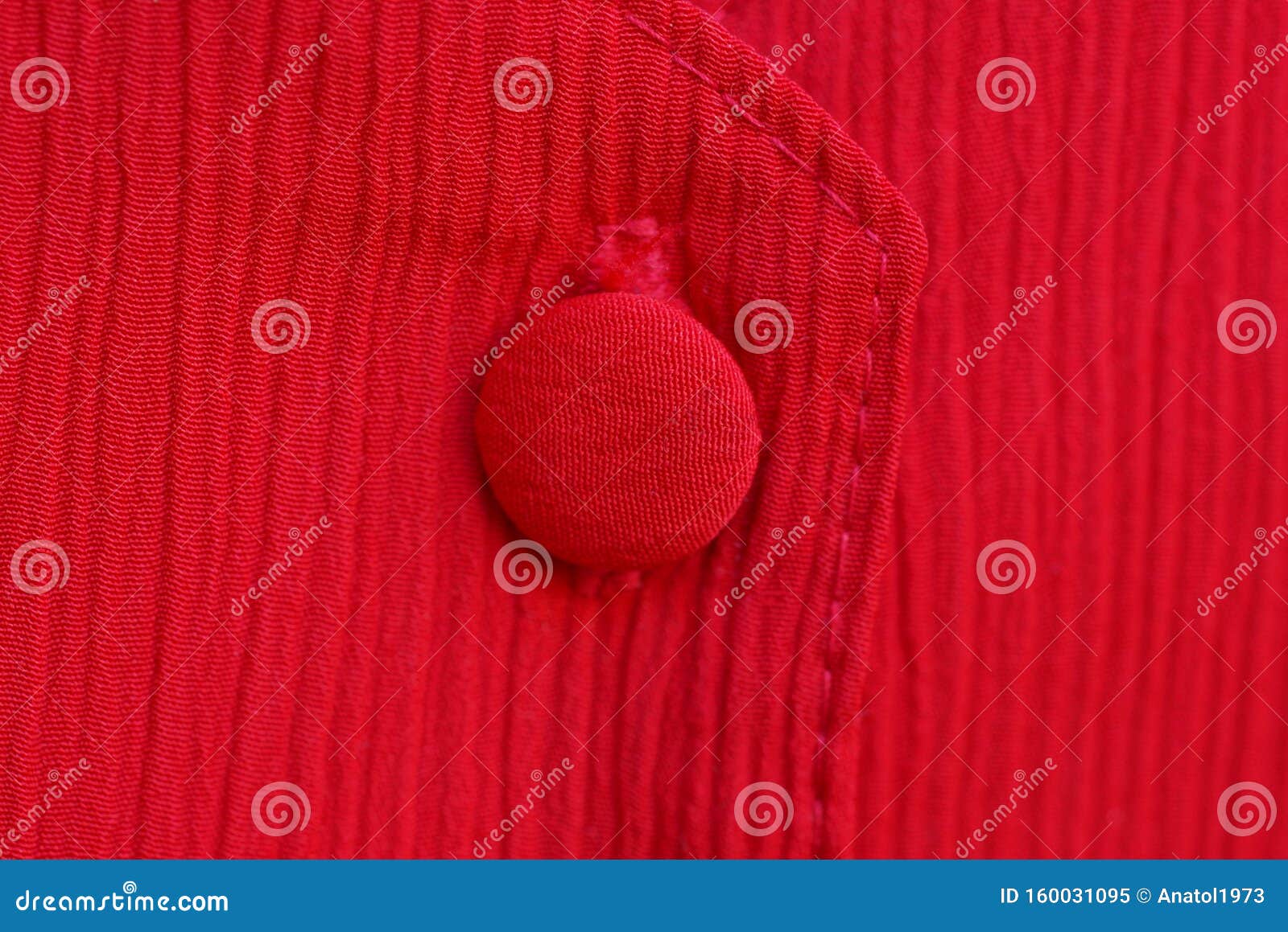 Red Fabric Texture with a Large Single Button Stock Image - Image of ...