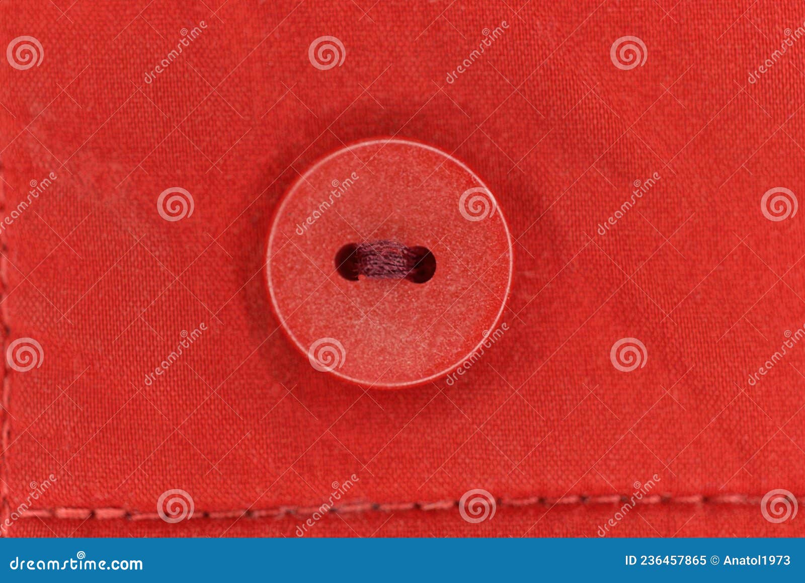 Red Fabric Texture with a Large Single Plastic Button Stock Image ...