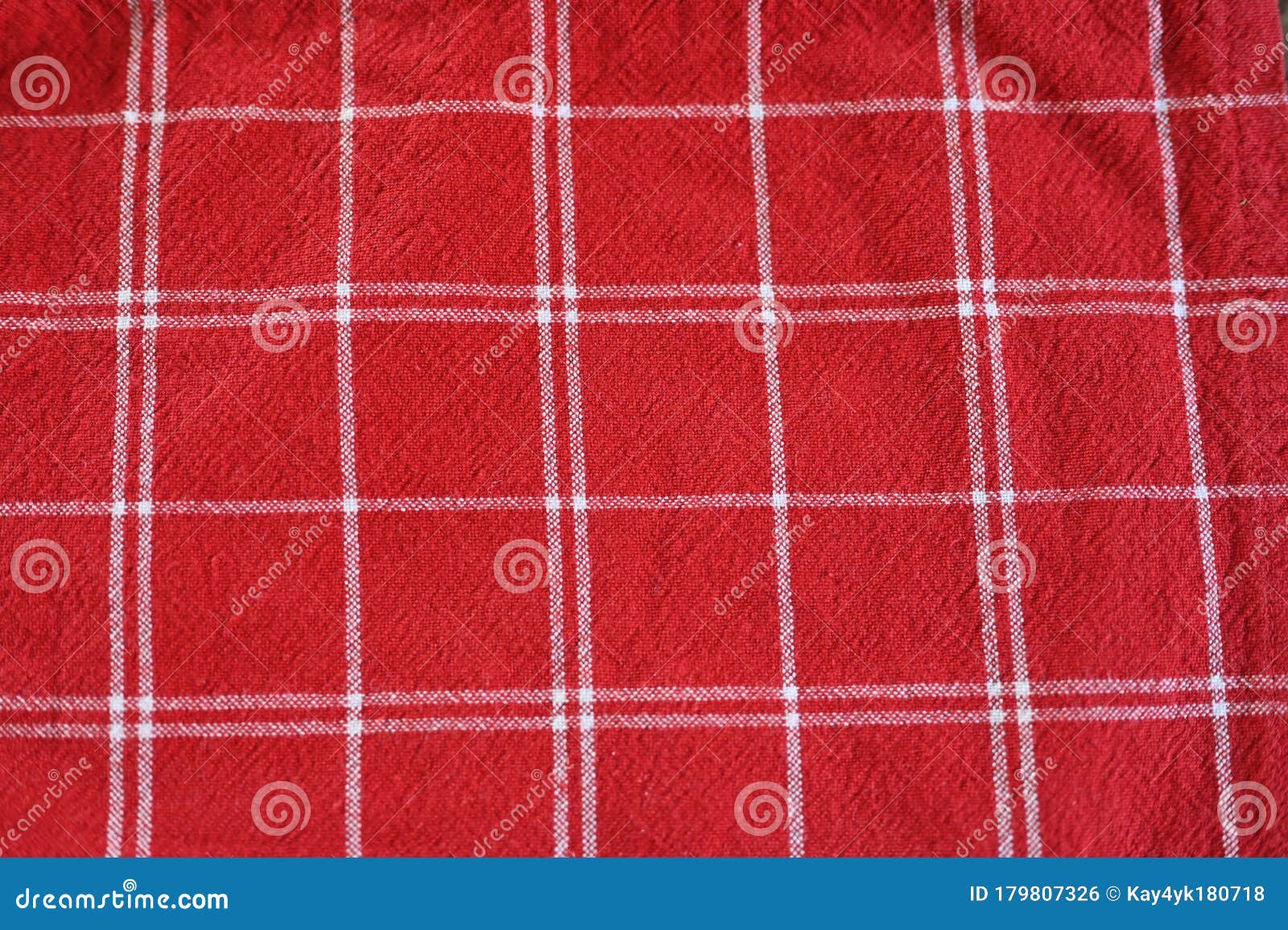 Red Fabric in a White Cell. Checkered Red Fabric Texture Stock Photo ...