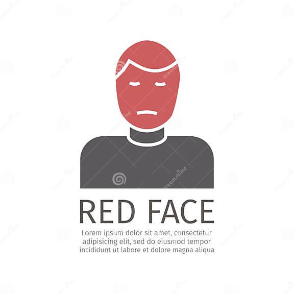 Red face icon stock vector. Illustration of frustration - 100550486