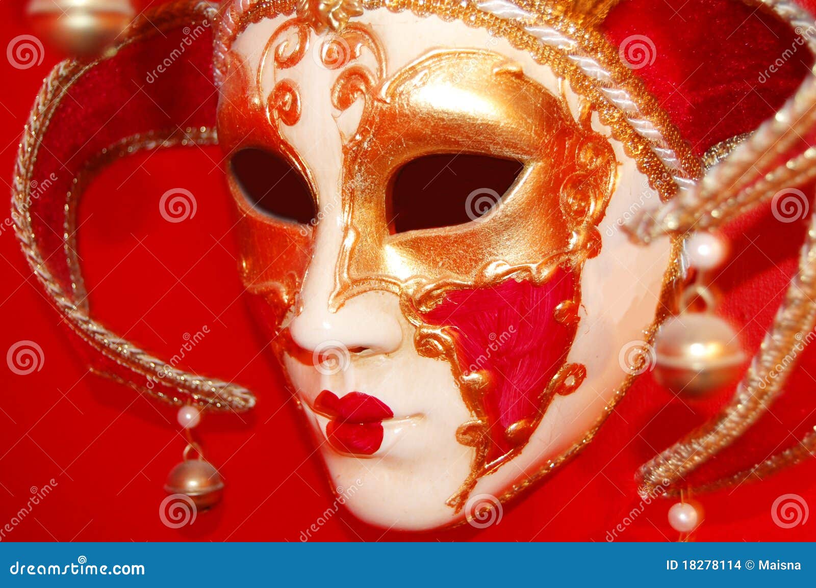 Red face mask stock photo. Image of carnival, venetian - 18278114