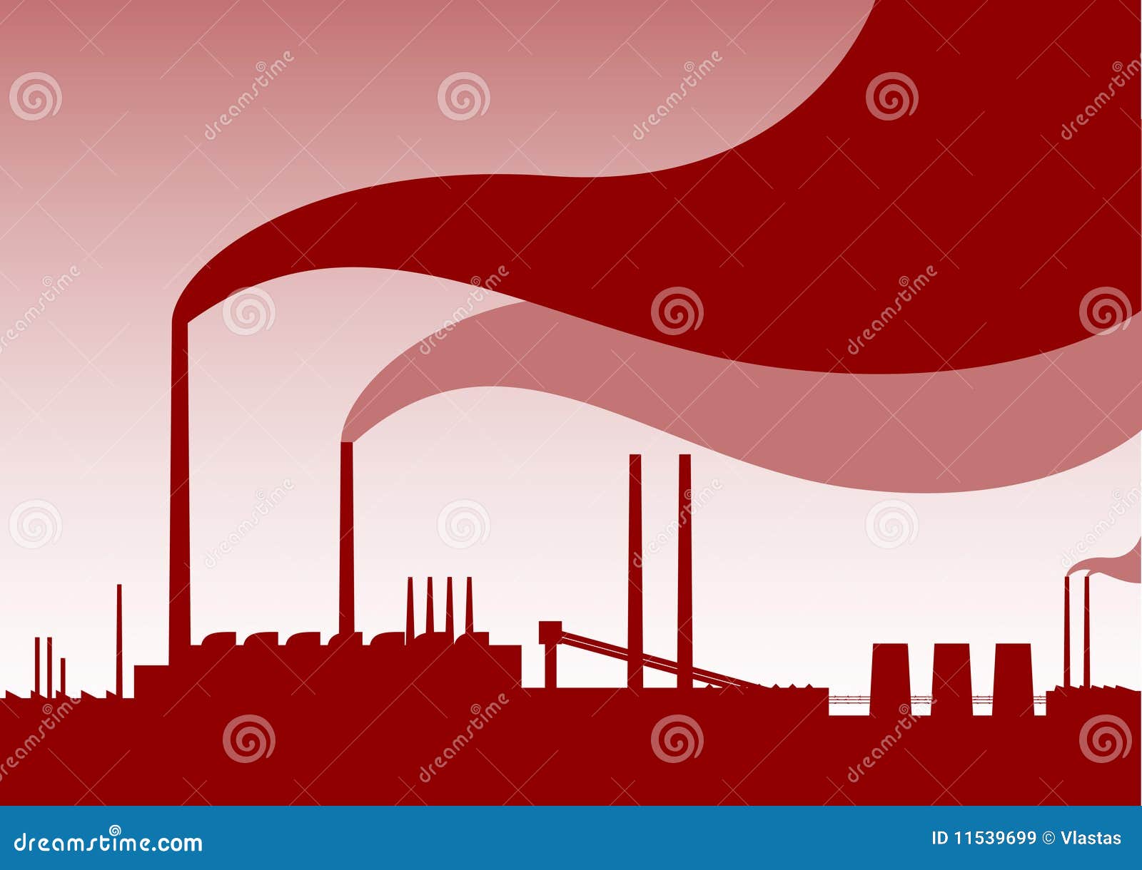Red factory stock vector. Illustration of architecture - 11539699