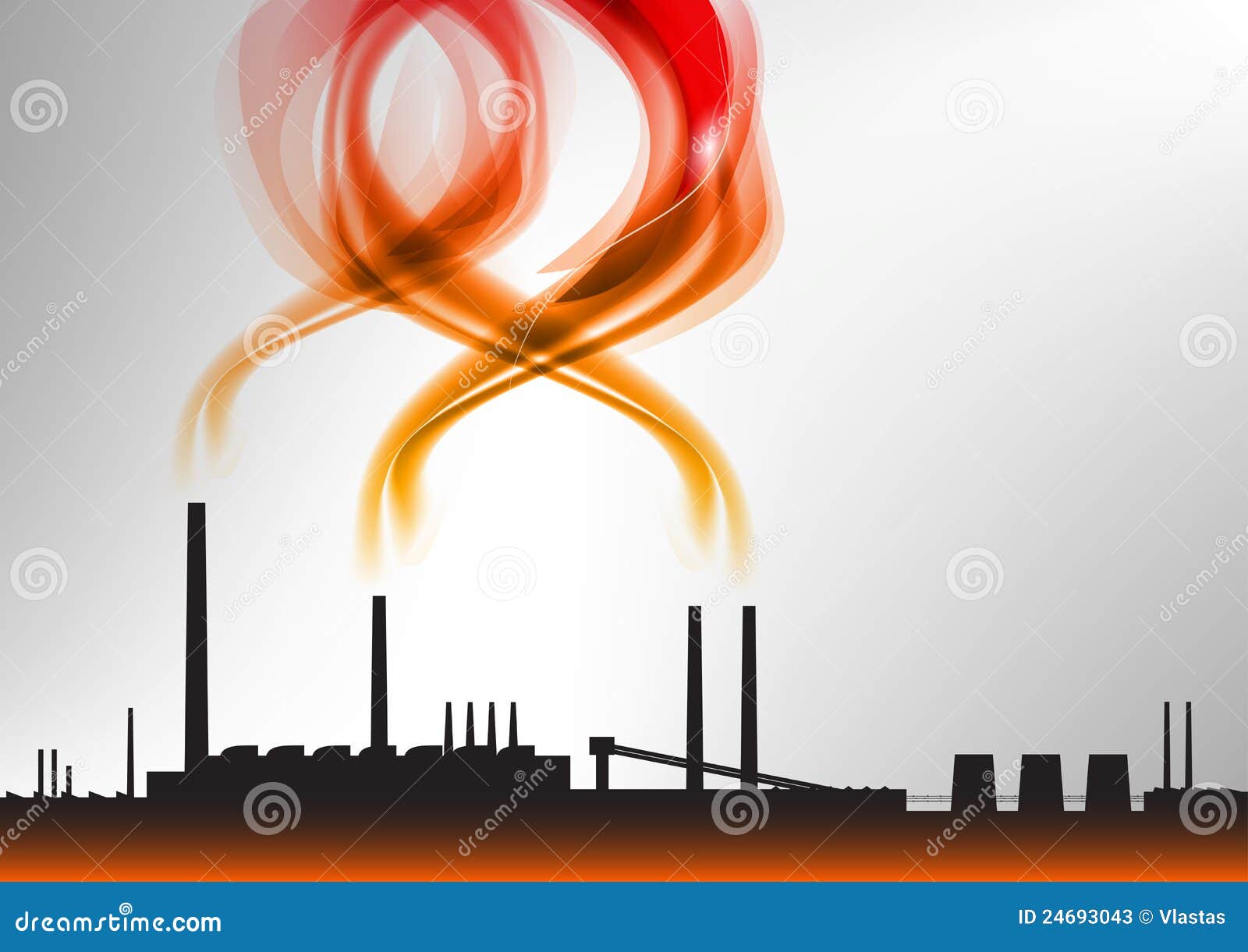 Red factory stock vector. Illustration of modern, business - 24693043