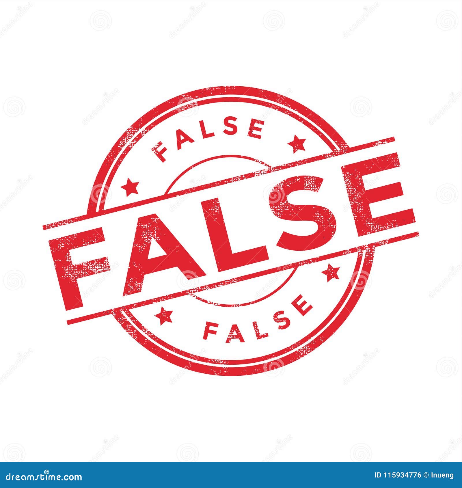 Red False Rubber Stamp on White Background. Stock Vector - Illustration ...