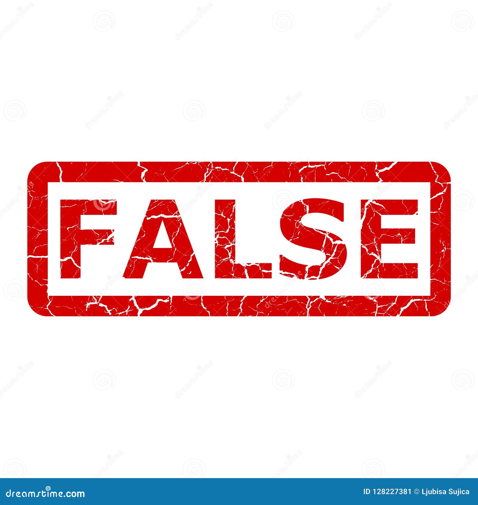 Red False Stamp on White Background Stock Vector - Illustration of ...
