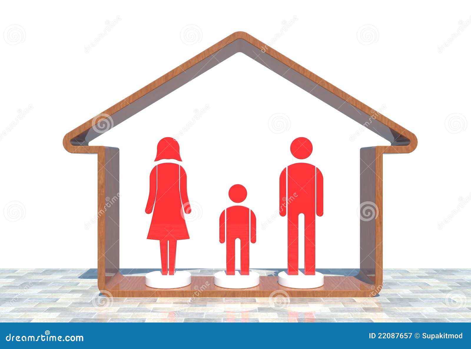 Red family icon stock illustration. Illustration of love - 22087657