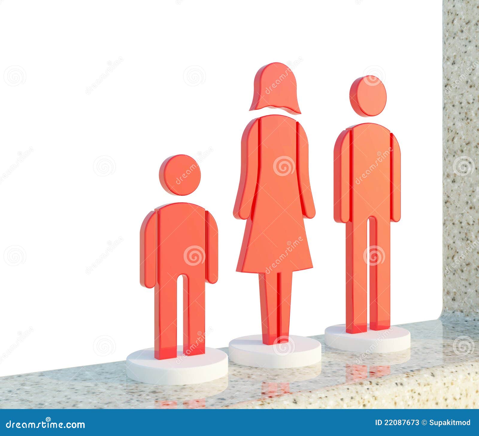 Red family icon stock illustration. Illustration of home - 22087673