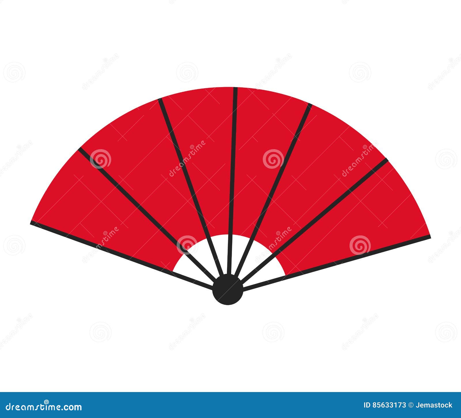 Red Fan Decorative Ornament Japanese Stock Vector - Illustration of ...
