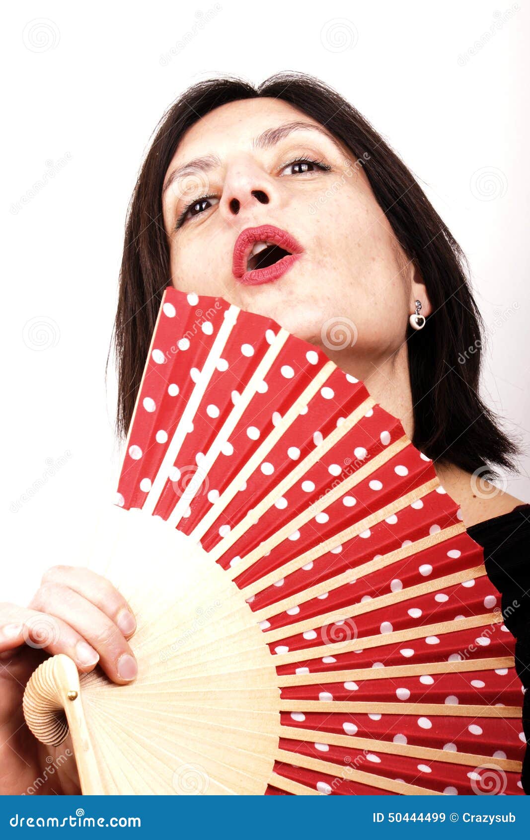 Red fan stock image. Image of caucasian, traditional - 50444499